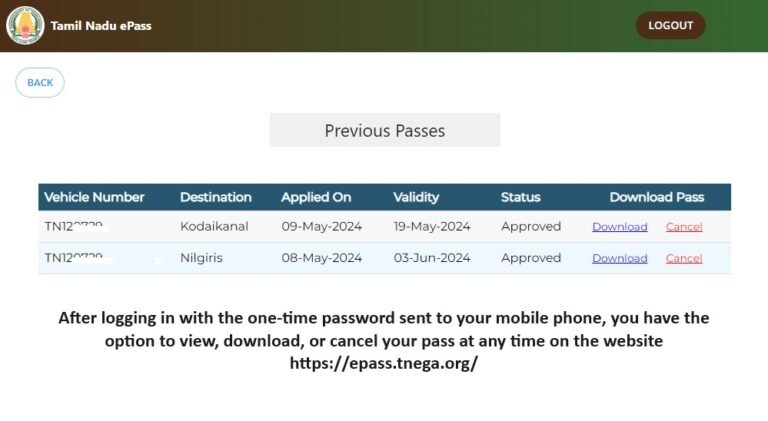 epass.tnega.org TN EPass Registration Portal for Ooty, Kodaikanal: Last ...